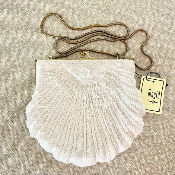 Magid | Bags | Nwt Vintage Magid Beaded Scallop Clutch | Poshmark